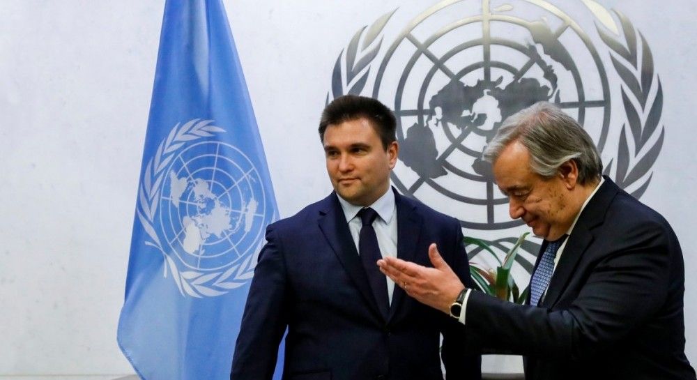 Klimkin hands over letter to UN Secretary-General asking to help ... Klimkin hands over letter to UN Secretary-General asking to help ...